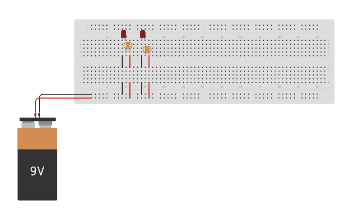 Circuit design 6-circuito com LDR | Tinkercad