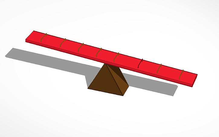 3D design Simple see-saw with saftey bars - Tinkercad