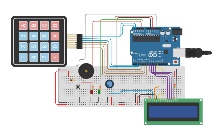 Circuit Design Codigo De Seguridad Con Alarma Tinkercad