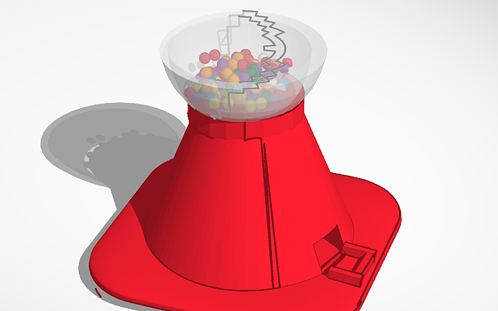 3D design Working Gumball Machine - Tinkercad