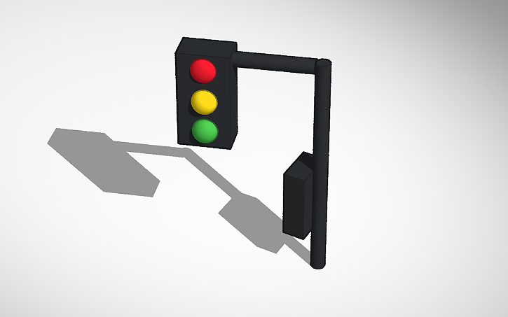 3D design Semáforo - Tinkercad