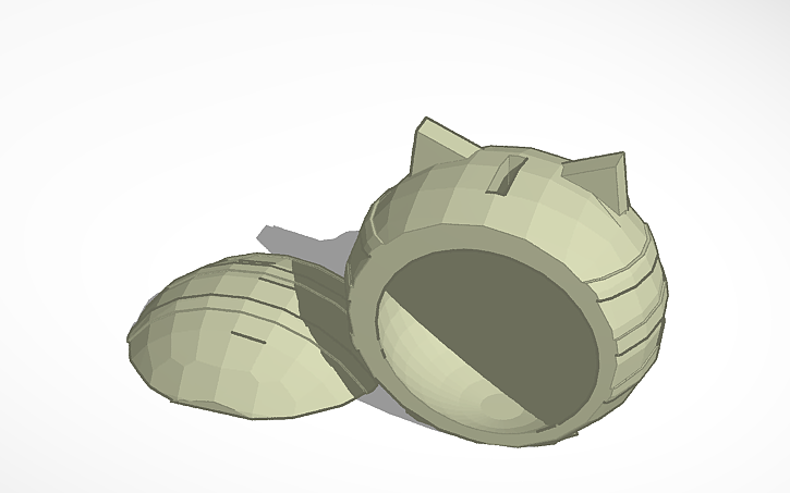 3D design Tigry piggy bank - Tinkercad
