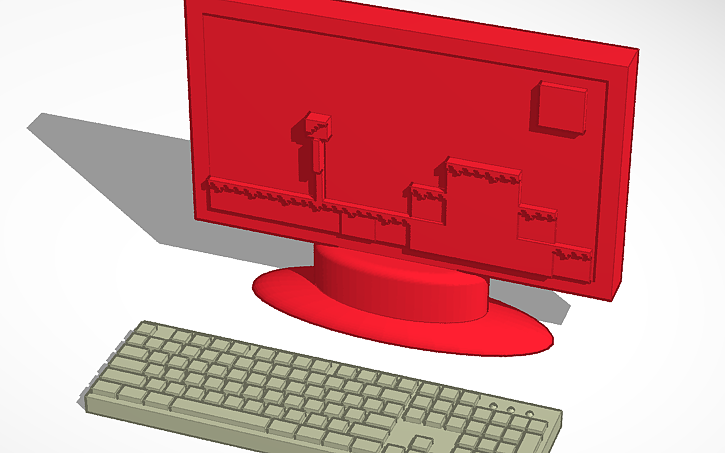 3D design Minecraft on computer - Tinkercad