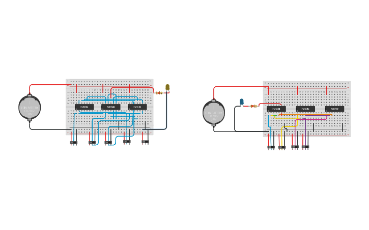 Circuit design Logic gates - AND, OR, NOT. - Tinkercad