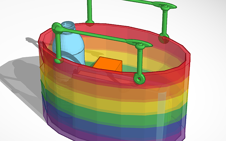 3D design Transparent Ranbow Beach Bag | Tinkercad