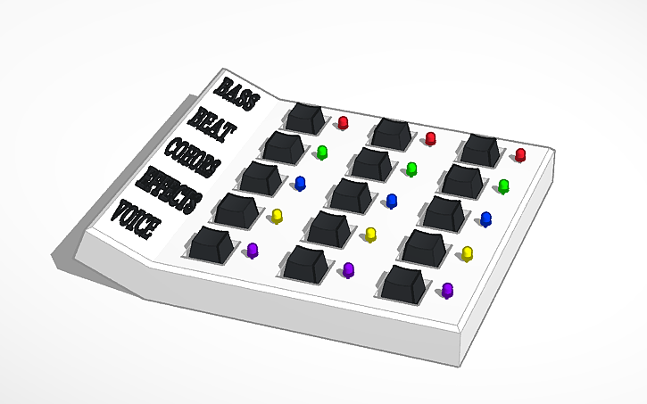 3D design Keyboard box (for music) - Tinkercad