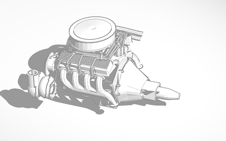 3D design turboed engine - Tinkercad