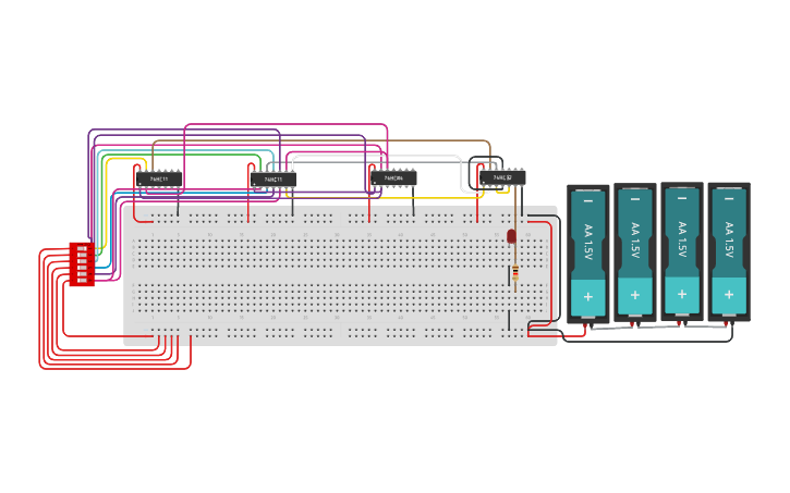 Circuit Design Modul 1 Percobaan 4 Sisdig Tinkercad