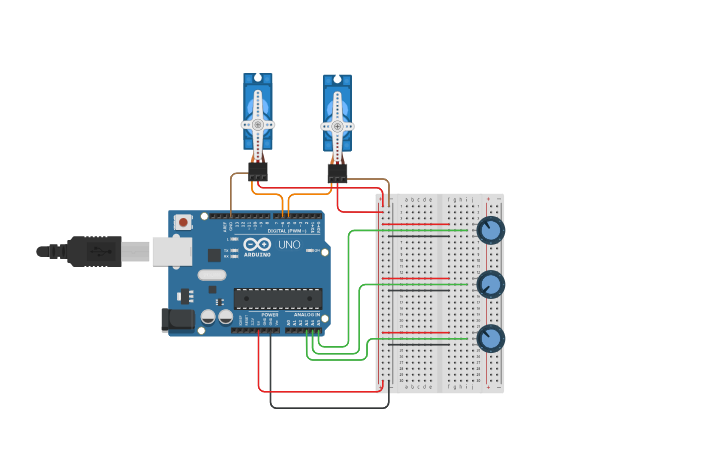 Circuit design Adaptive Light Control - Tinkercad