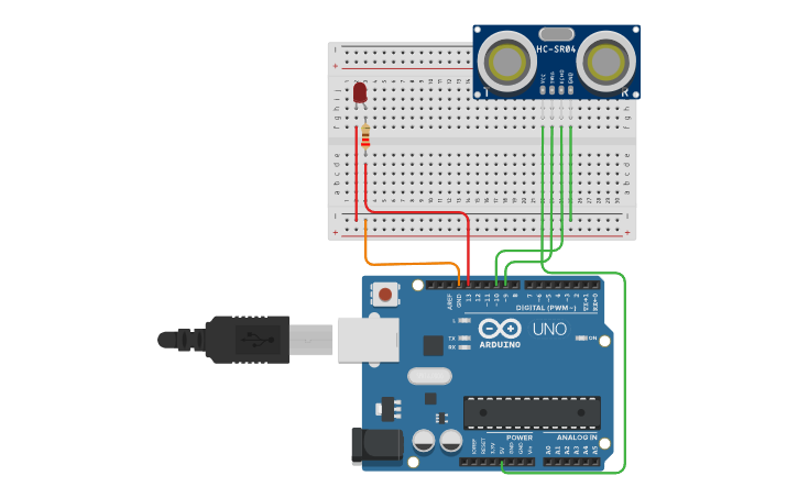 Circuit design Ultrasonic Metal Detector - Tinkercad
