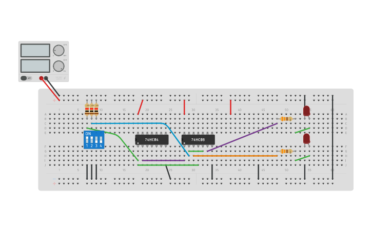 Circuit design demultiplexer - Tinkercad