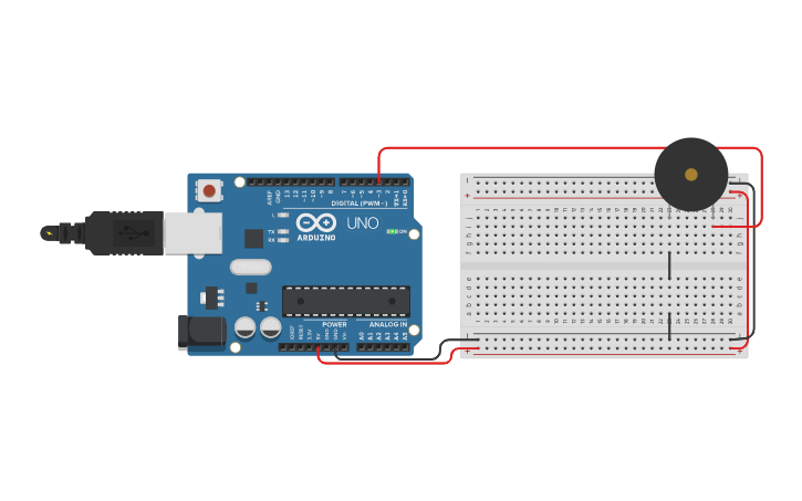 Circuit Design Buzzer Tinkercad