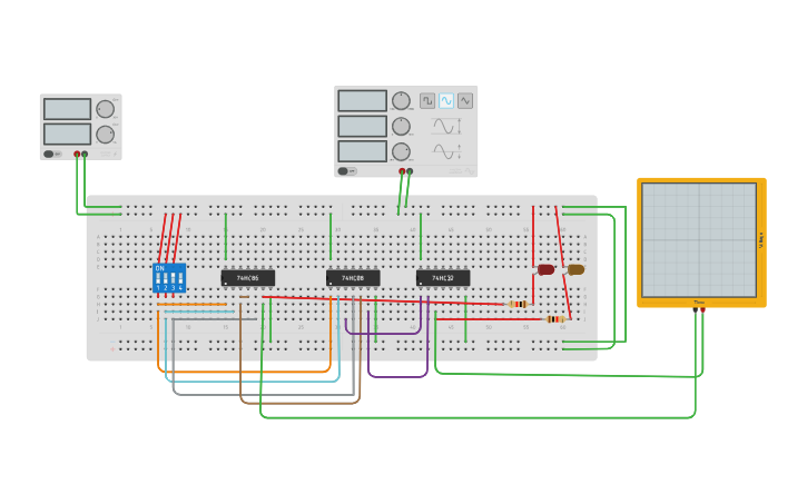 Circuit design full adder - Tinkercad