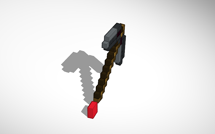 3D design netherit pickaxe - Tinkercad