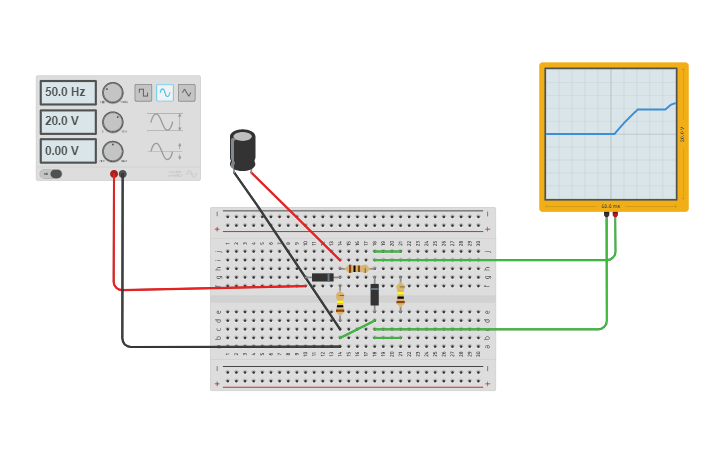 Circuit design Regulated DC power supply - Tinkercad