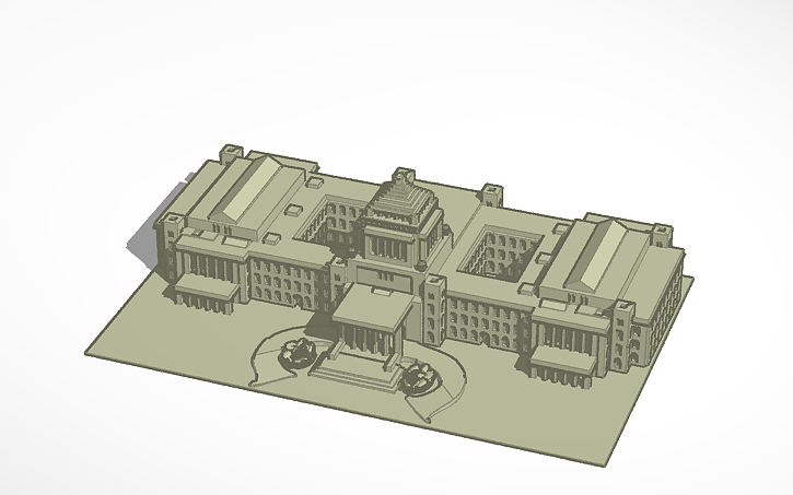 3D design Japan National Diet Building | Tinkercad
