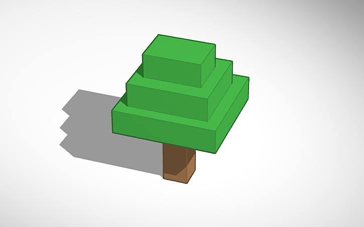 3D design Mınecraft Tree - Tinkercad