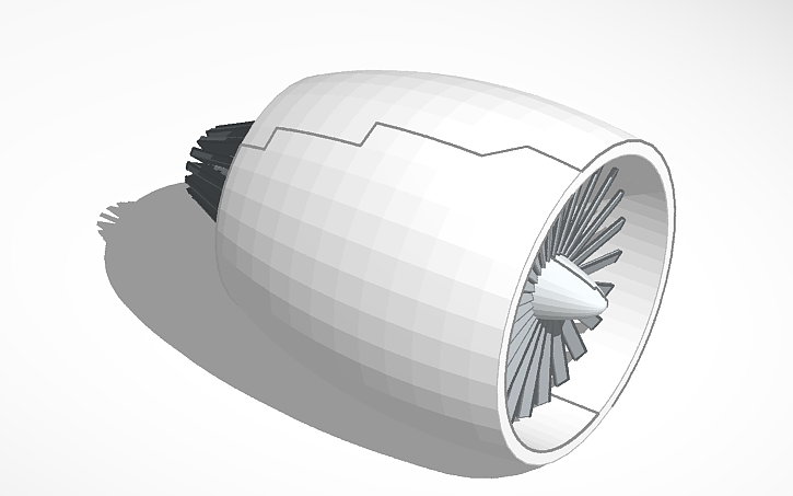 3D design Aircraft Engine Airplane - Tinkercad