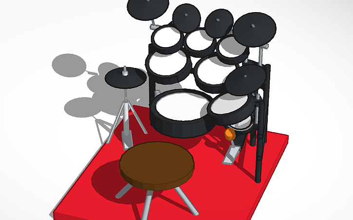 3D design drums kit1 | Tinkercad