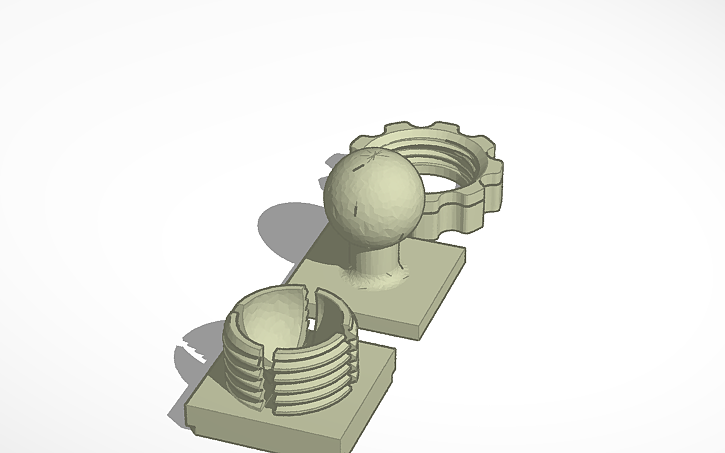 3D design 17mm RAM Ball & Socket Mount - Tinkercad