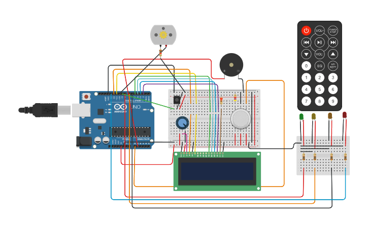 Circuit Design Air Quality Monitoring System Tinkercad