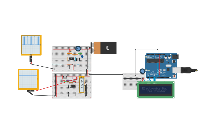 Circuit design Buck Converter using 555 PWM circuit - Tinkercad