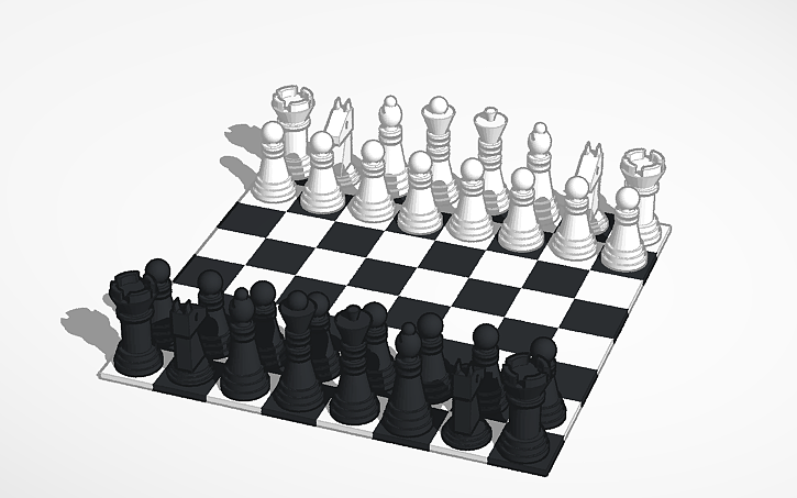 3D design Chess Set - Tinkercad