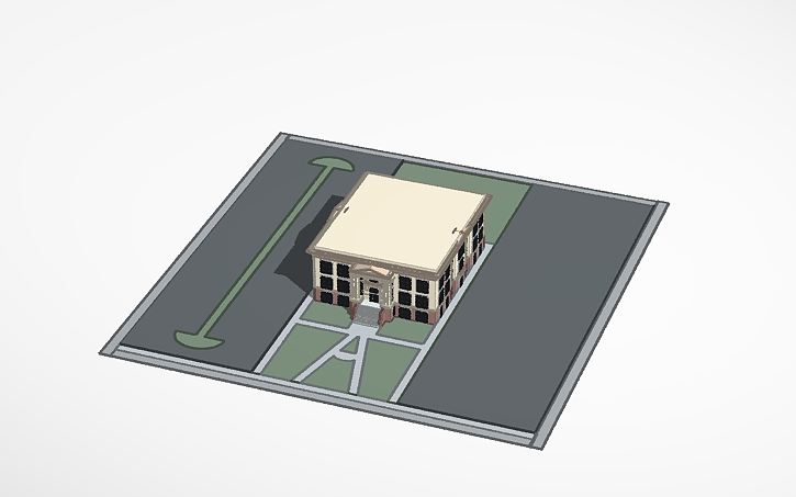 3D design Jackson County Courthouse - Tinkercad