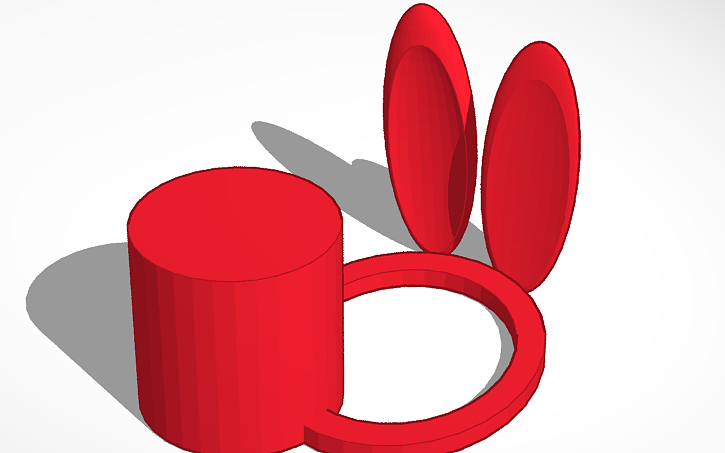 3D design Lesson: Bunny #ring result | Tinkercad