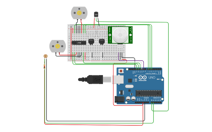 Circuit design Final Assessment (Smart Home) | Tinkercad