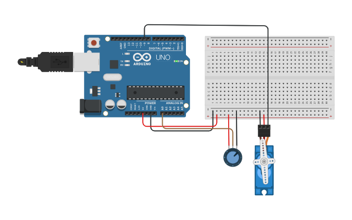 Circuit Design [lab] 13b Servo Motor Knob Tinkercad