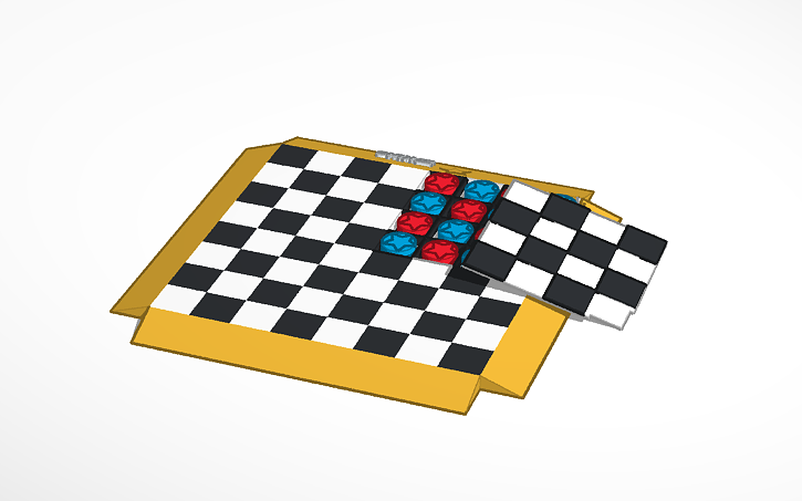 3D design Checkers - Tinkercad