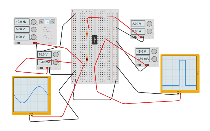 Circuit design comparator circuit | Tinkercad