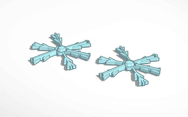 3D design Snowflakes - Tinkercad