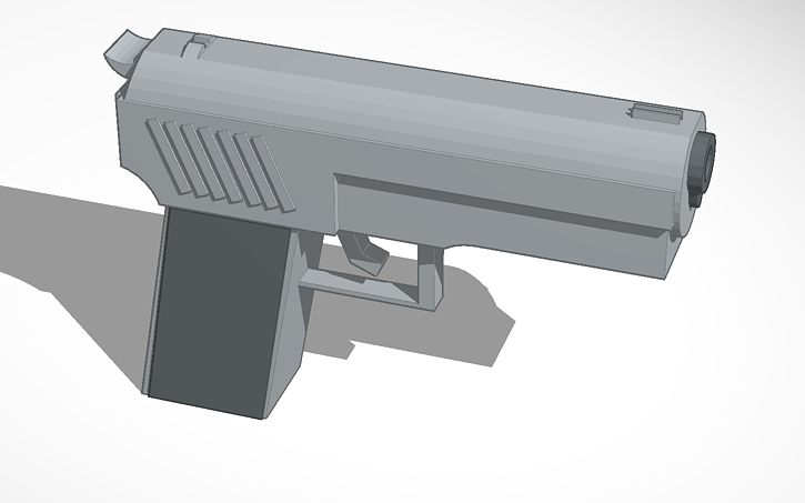 3D design 9mm Pistol - Tinkercad