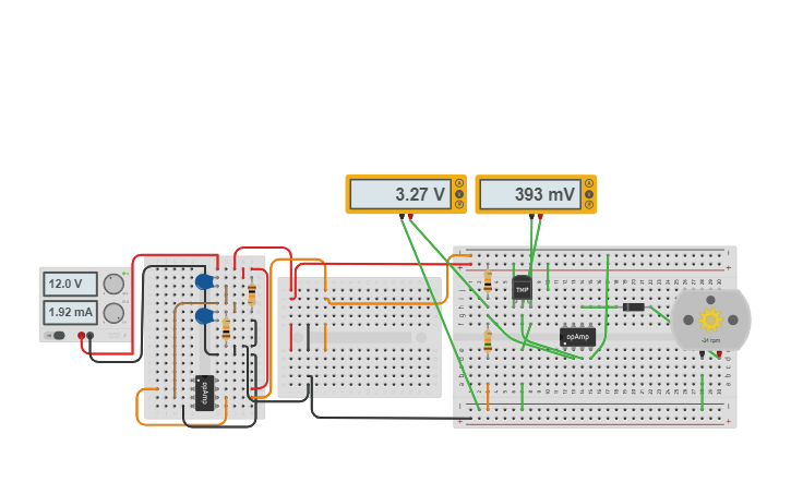 Circuit Design Rangkaian Soal 4 Motor Dc Tinkercad