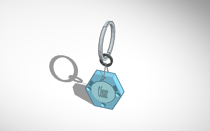 3D design CésarLopez_Key Chain - Tinkercad