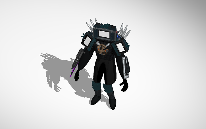 3D design TV-man TITAN - Tinkercad