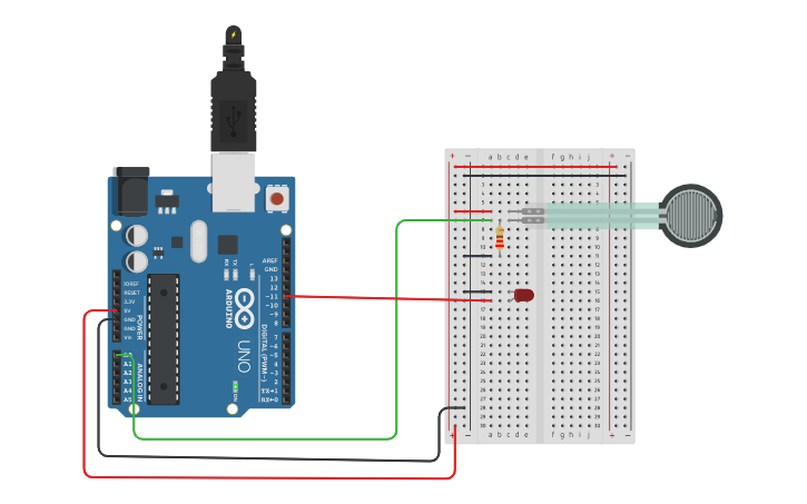 Circuit design FSR Test - Tinkercad