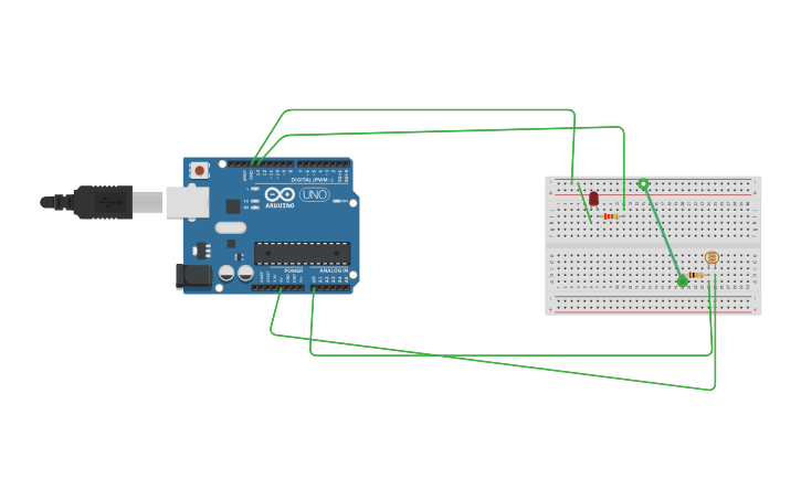 Circuit design ldr - Tinkercad