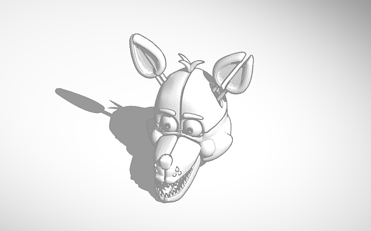 3D design fnaf funtime foxy wearable mask - Tinkercad