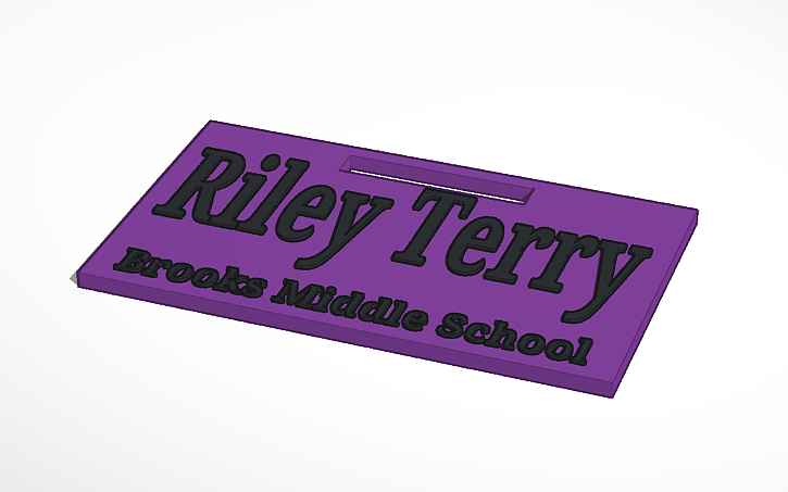 3D design Name tage | Tinkercad