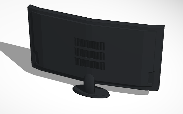 3D design Curved Screen TV - Tinkercad