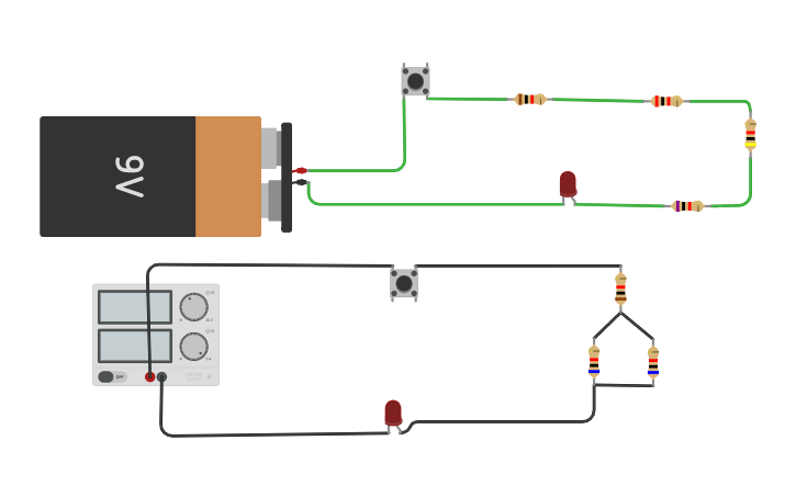 Circuit design circuitos em serie e paralelo | Tinkercad