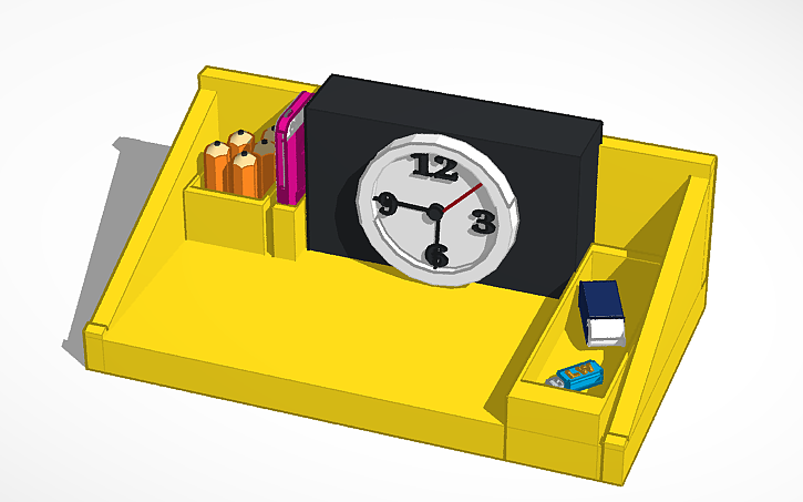3D design Desk organizer - Tinkercad