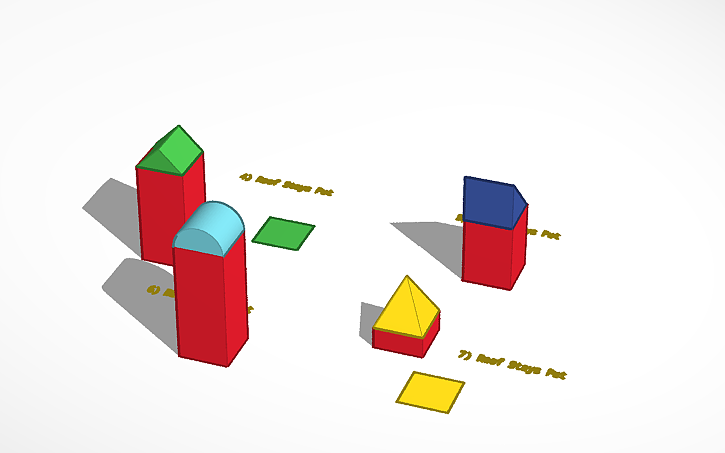 3D design Copy of 593B - Align Tower Over Colored Square - Tinkercad