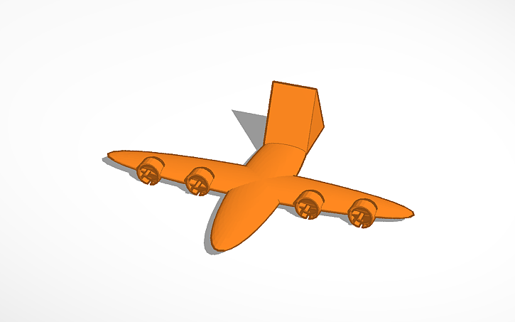 3D design Airplane [ attach your own Propellers!] - Tinkercad
