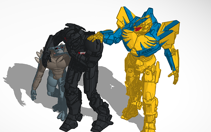 3D design pacific rim two unexpected friends from the dark - Tinkercad