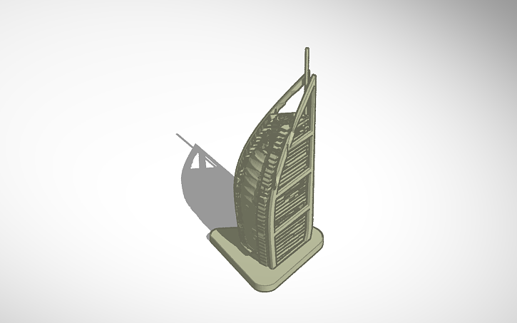 3D design Burj Al Arab - Tinkercad