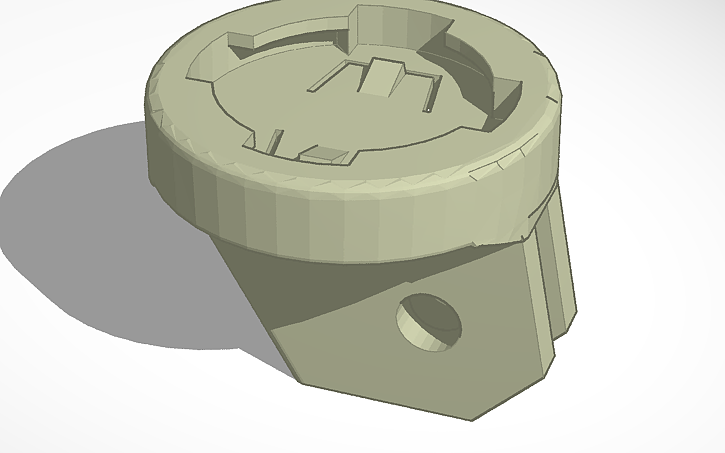 3D design Cycliq 12CE Gopro mount - Tinkercad
